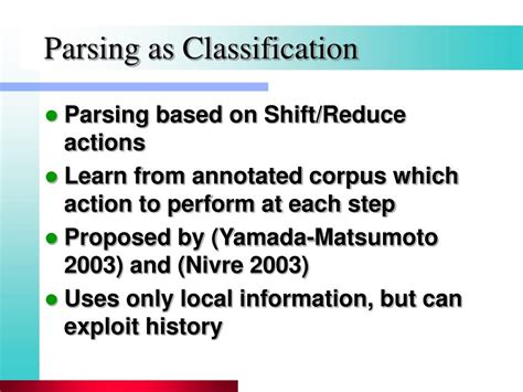 PPT Experiments With A Multilanguage Non Projective Dependency Parser
