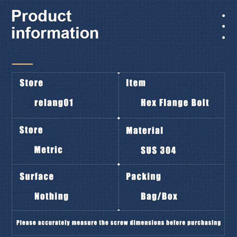 Rl 1pcs Hex Flange Bolt 304 M4 M12 Sus Stainless Steel Allen Bolts