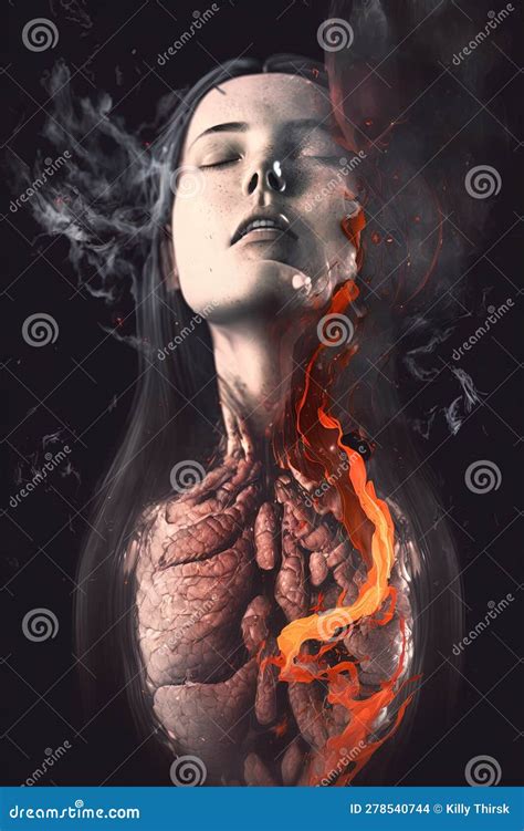 Eerie Beauty Ai Generated Illustration Of The Haunting Female Krasue