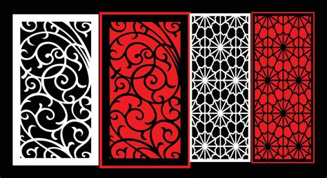 Decorative Wall Panels Set Jali Design Cnc Pattern Laser Cutting Pattern Router Cnccutting