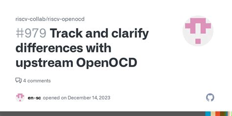 Track And Clarify Differences With Upstream OpenOCD Issue 979
