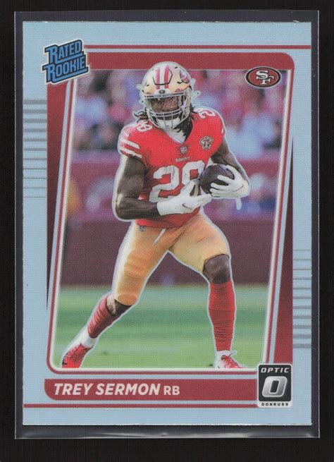 2021 Donruss Optic Rated Rookie Silver Holo Prizm Trey Sermon RC 224