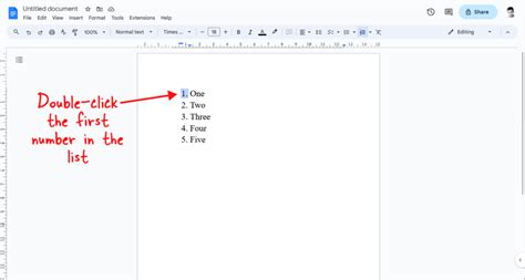 How To Restart Numbering In Google Docs