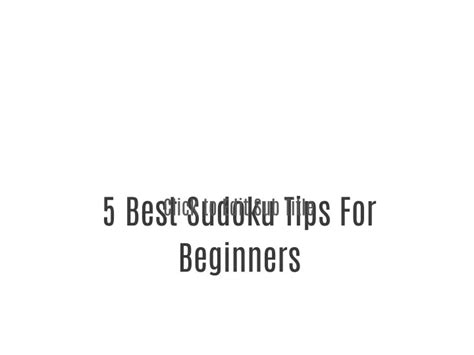 Ppt Sudoku Powerpoint Presentation Free Download Id10228620
