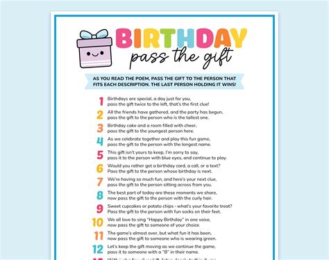 Birthday Pass The T Game Pass The T Birthday Game Funny Pass The T Game Pass The