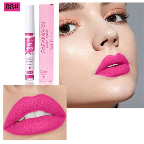 Matte Lip Gloss Long Lasting Waterproof Non Stick Cup Kissproof Sexy