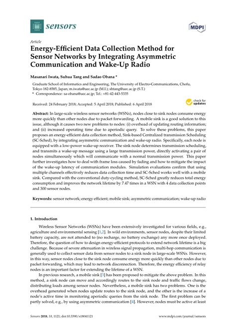 pdf energy efficient data collection method for sensor networks by integrating asymmetric