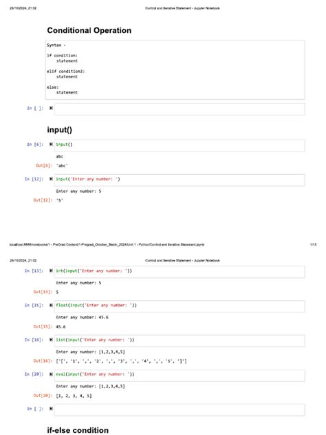 Control And Iterative Statement Pdf