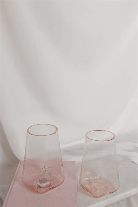 Between Ten Set Of 6 Large Glassware Rose Pink Garmentory