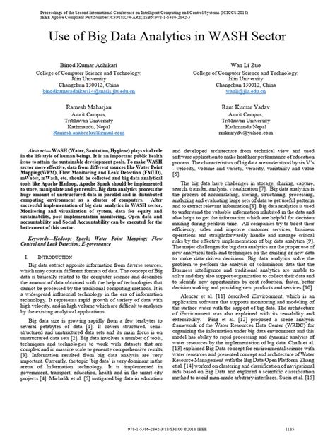 Adhikari2018 Paper 6 Pdf Apache Hadoop Big Data