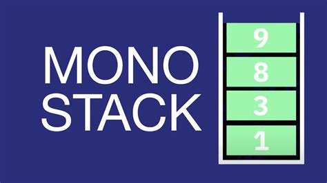 Monotonic Stack Data Structure Explained YouTube