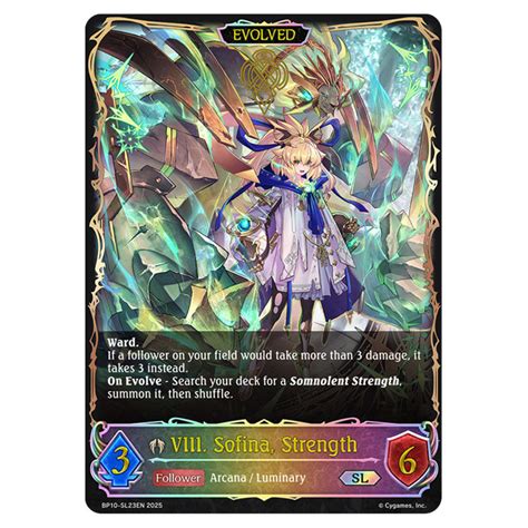 Shadowverse Evolve Gods Of The Arcana Viii Sofina Strength Bp1