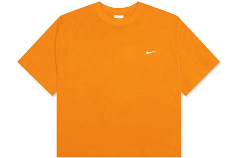 Nike Womens Nikelab Fleece Tee Kumquatwhite Fw23 De