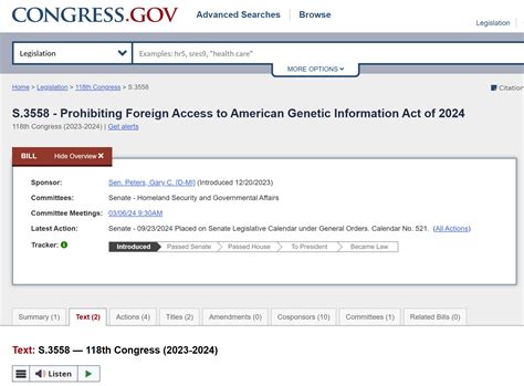 美参议院《生物安全法》再更新，药明生物为何大涨？美国国会服务立法