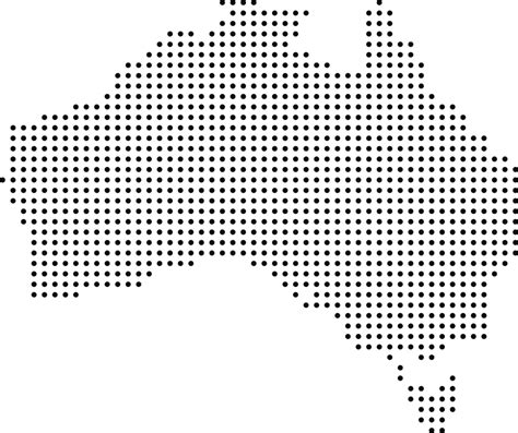 Australia Map Dot Pattern 22448546 Png