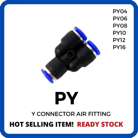 Pneumatic PY Y Connector Air Fitting Y Shape Connector Push In Push