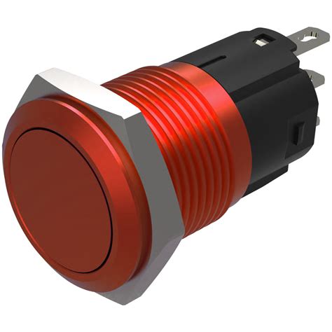 Eao 82 67512000 Pushbutton Maintained 22mm Red Flush No Led Solder Terminals Rapid Electronics
