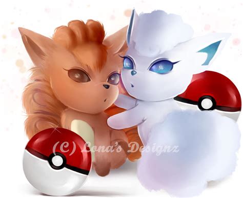 Pokemon Fire And Ice Vulpix By Lonasdesignz On Deviantart