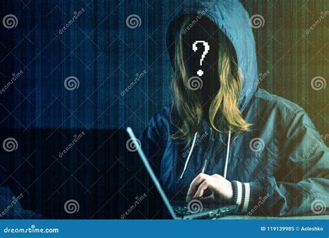 Anonymous Girl Hacker Uses Laptop To Hack System Stealing Personal