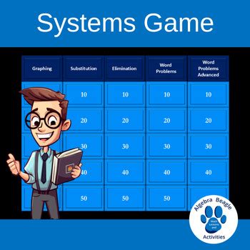 Solving Systems PowerPoint Game By Algebra Beagle TPT
