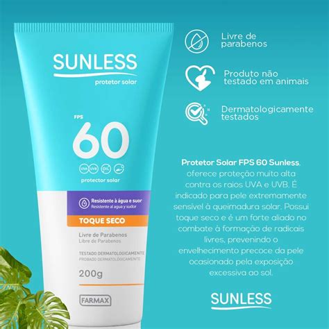 Protetor Solar Sunless Fps 60 200g