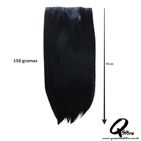 Aplique de Tic Tac Liso Cabelo Orgânico Unidade QUEENSLAND STORE