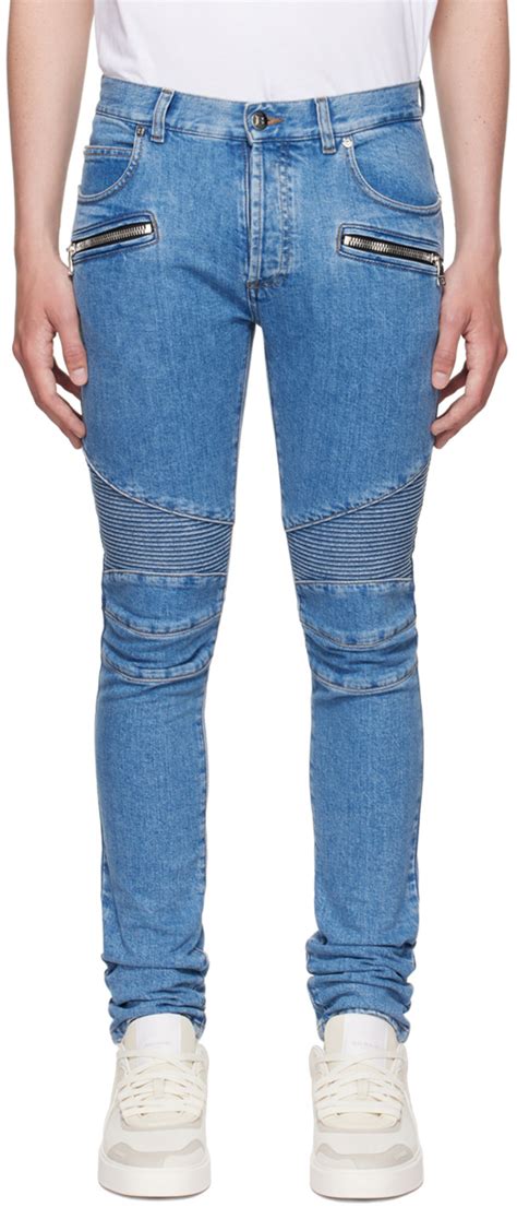 Balmain Blue Slim Cut Jeans Balmain