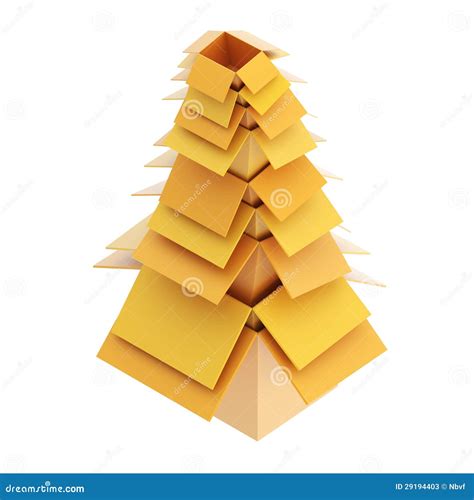 Set Of Cardboard Boxes One Inside Another Stock Illustration