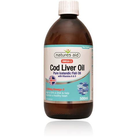 Масло от дроб на Треска Cod Liver Oil Natures Aid 500 мл