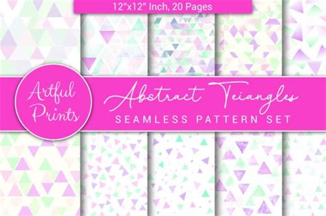 Abstract Triangles Seamless Pattern Graphic By Artful Prints · Creative Fabrica