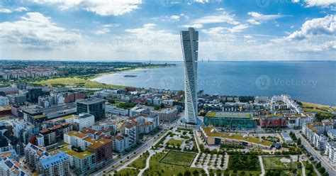 Beautiful Aerial Panoramic View Of The Malmo City In Sweden 27243424