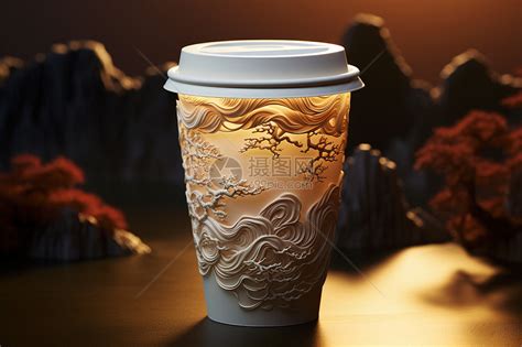 中国风咖啡杯纹理图案图片素材 正版创意图片600501327 摄图网