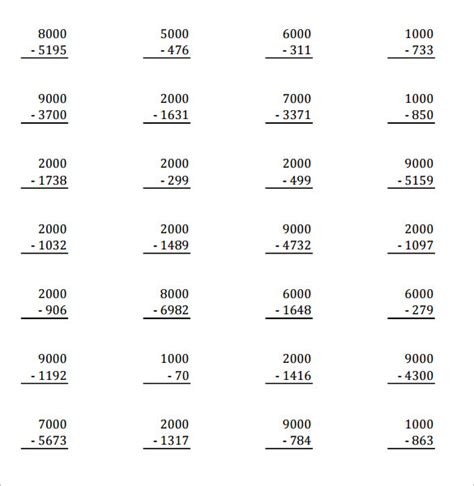 Standard Algorithm Subtraction With Zeros At Neida Tracy Blog