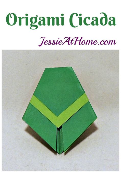 Folding An Origami Cicada The Easy Way Jessie At Home