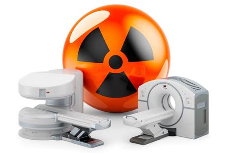 Premium Photo Mri Machine And Ct Scanner With Radiation Sign 3d