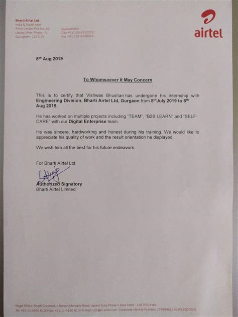 Vishwas Bhushan On Linkedin React Js Front Webdeveloper Intern Airtel Airtelxlabs