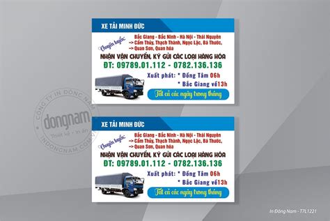 Mẫu Card Visit Nhà Xe Chở Khách Mẫu Card Vận Tải Cho Thuê Xe Du Lịch