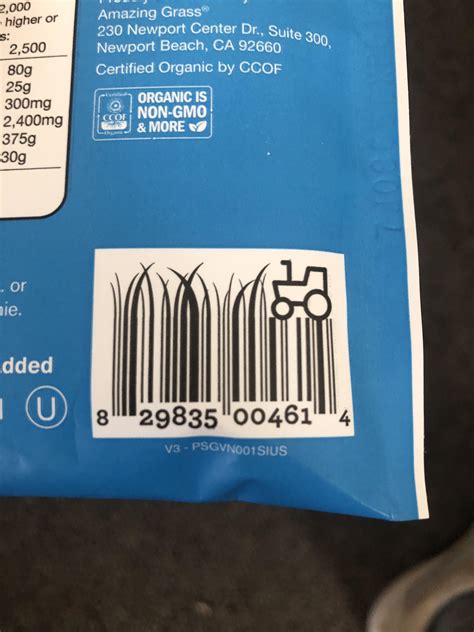 This Organic Protein Shake Packets Barcode R Mildlyinteresting