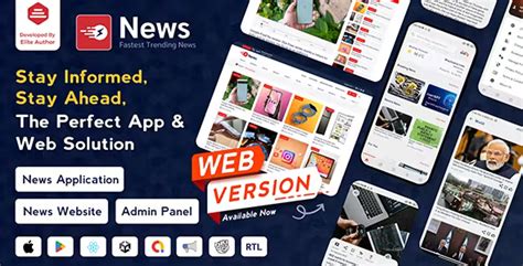 News App And Web Flutter News App For Android And Ios App News Website With Admin Panel