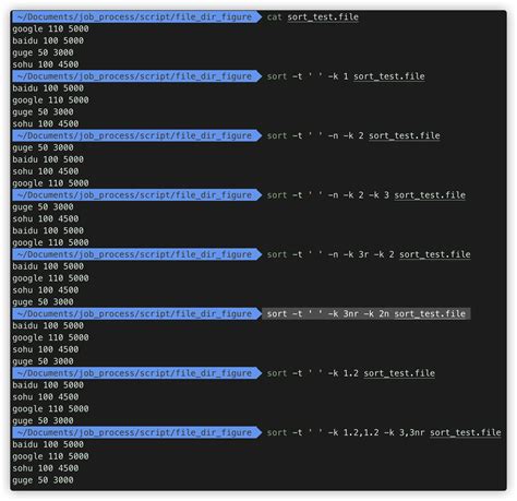 sort 命令对文件多列详细排序 BioinformaticsMaster 博客园