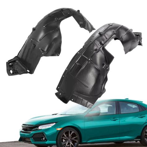 Front Driver And Passenger Side Inner Fender Liner Set For Honda Civic