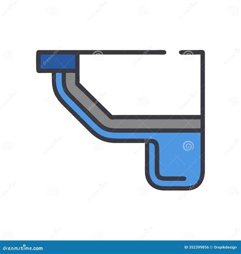 Functional Gutter Bracket Design For Homes Stock Illustration