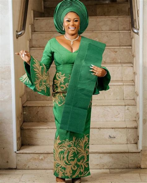 Nigerian Wedding Attire Asooke Dress African Wedding Outfit Yoruba