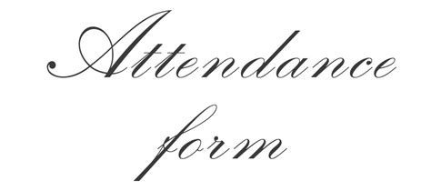 Attendance Form Sara And Rubén Wedding