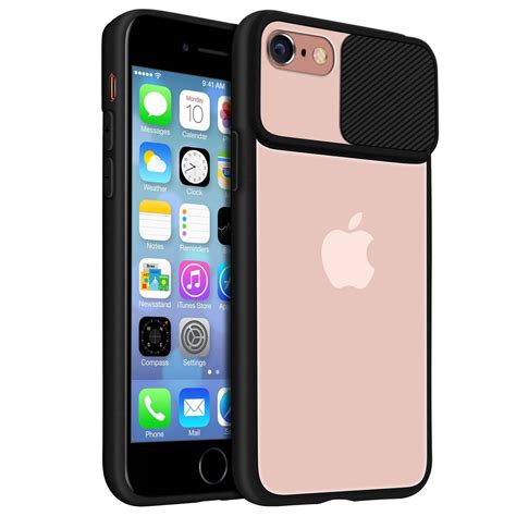 Etui na iPhone 7 8 SE 2020 Bi materiałowa ochrona Przesuwana osłona