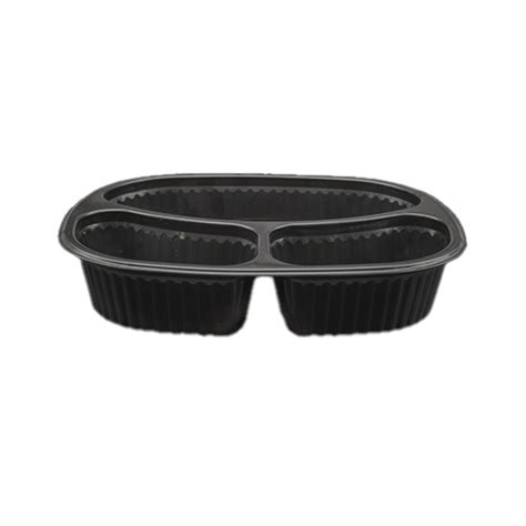 3 Division Tray Black Plastilon