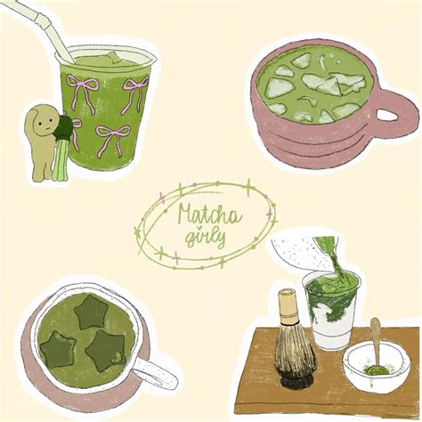 Pin By Kathi On Illustration In 2025 Matcha Cute Drawings Cool Fonts