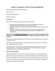 USW1 PMGT 3000D Module01 Assignment MAPF Docx Module 1 Assignment