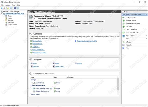 Windows Server 2022 Hyper V Failover Cluster Cluster Shared Volume Ekleme Baki Çubuk