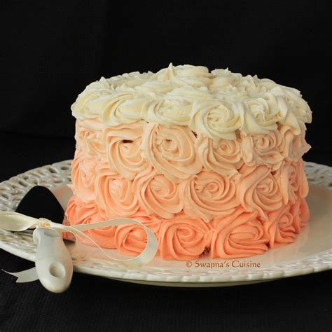 Swapnas Cuisine Ombre Rose Cake Recipe